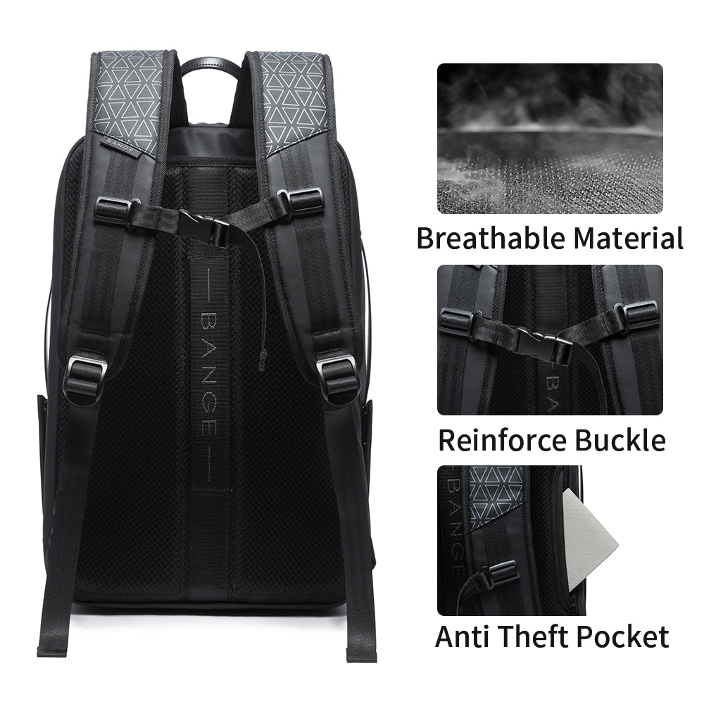 BANGE Travel Backpacks,Weekender Carry On Backpack Waterproof Men's Bu ...